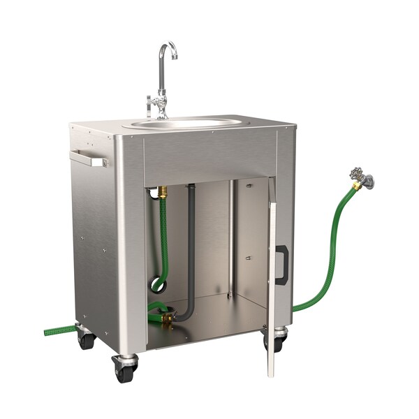 Acorn Controls DLX-JrPortable Hand-Wash Station, 31" Rim Height, Hose In/Out, Single Handle ...